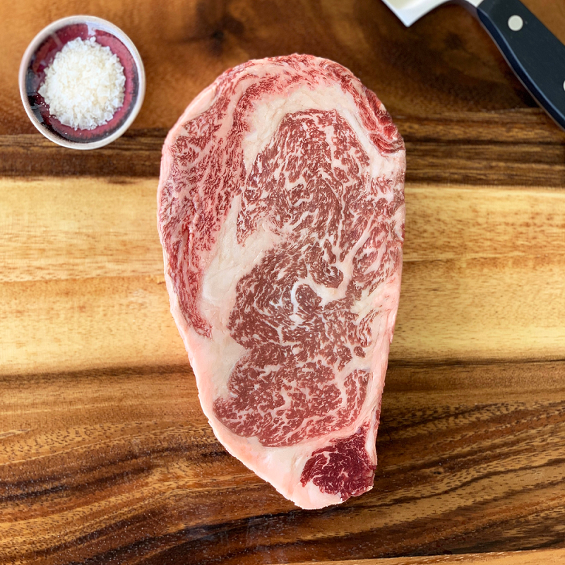 Save on Australian Wagyu 16 ounce Ribeye steak (6-7 BMS)