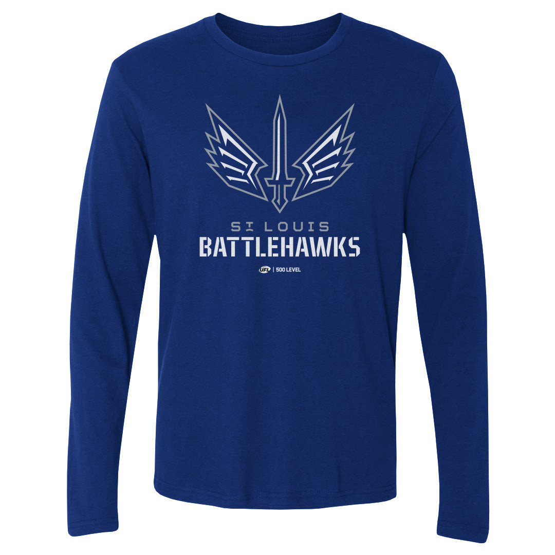 St. Louis Battlehawks Primary Logo Royal Blue Men's Hoodie - ShopTheUFL