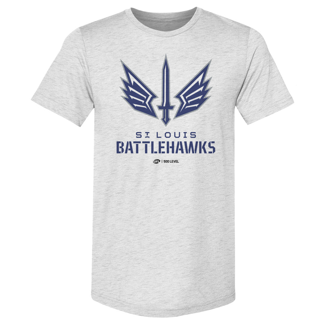 St. Louis Battlehawks Primary Logo Tri Ash Kids T-Shirt - ShopTheUFL