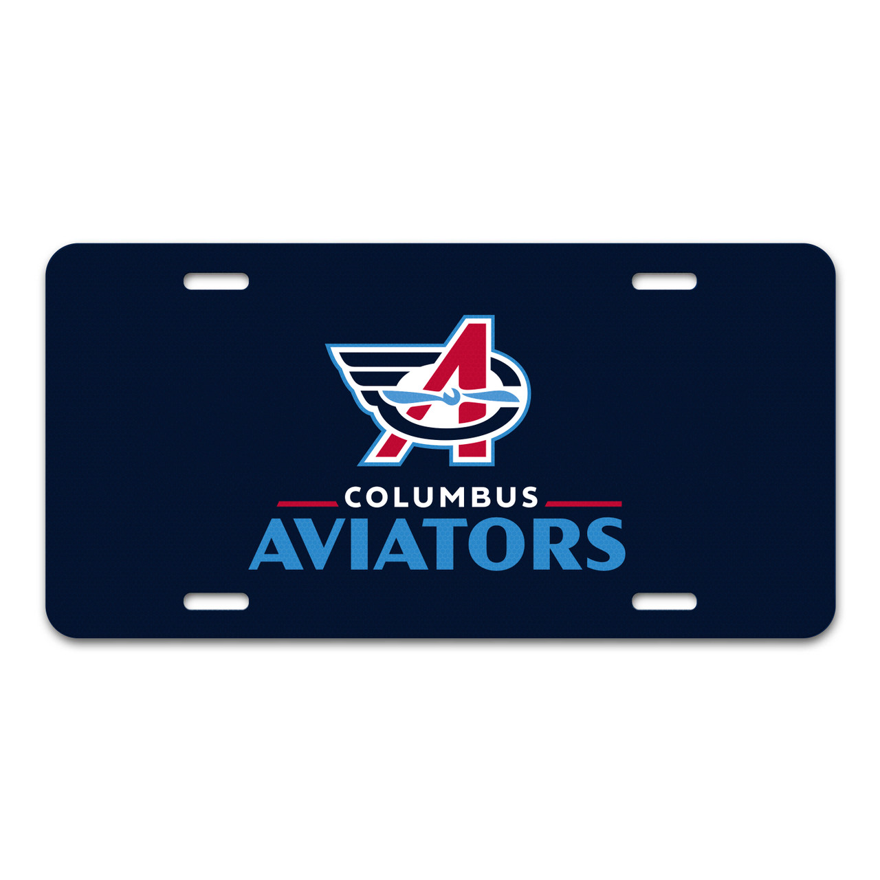 Columbus Aviators Flat Metal License Plate - ShopTheUFL