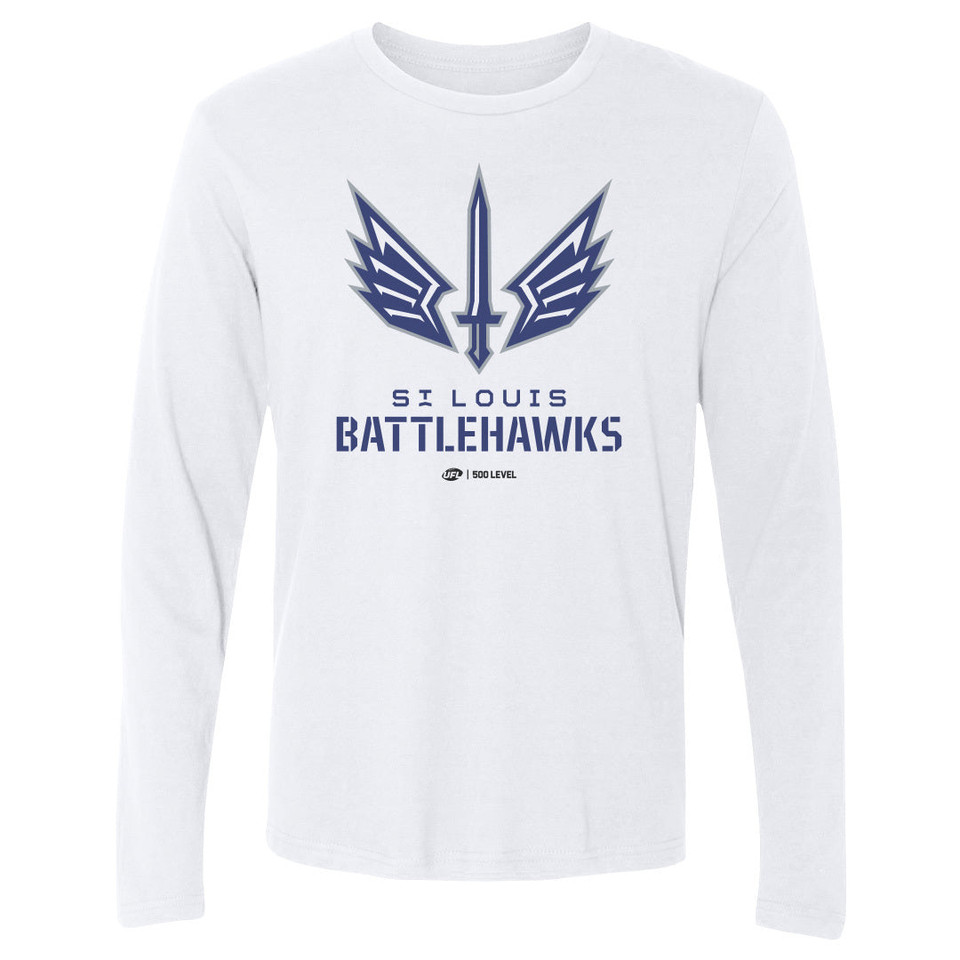 St. Louis Battlehawks Primary Logo White Men's Cotton T-Shirt - ShopTheUFL