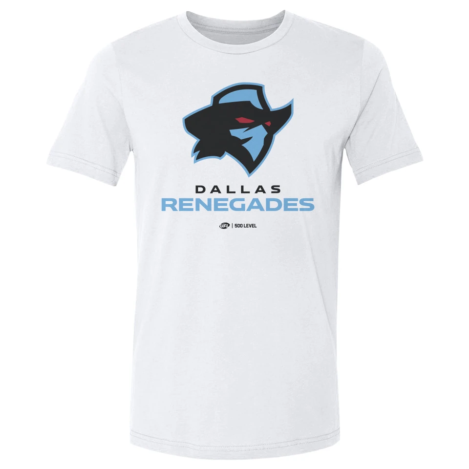 Dallas Renegades Primary Logo Black Men's Cotton T-Shirt - ShopTheUFL