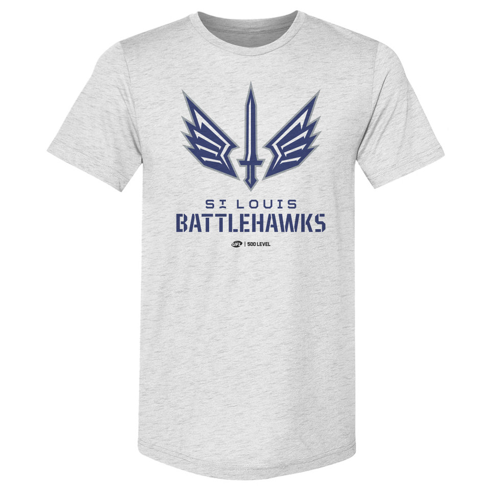 St. Louis Battlehawks Primary Logo Tri Ash Kids T-Shirt - ShopTheUFL
