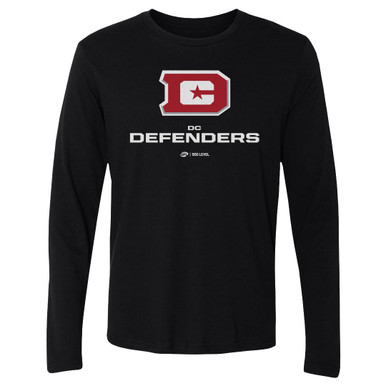 DC Defenders Primary Logo Black Men's Long Sleeve T-Shirt - ShopTheUFL