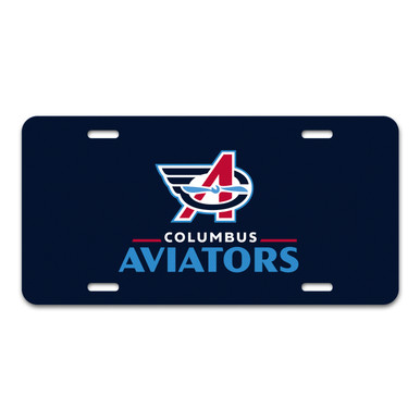 Columbus Aviators Flat Metal License Plate - ShopTheUFL