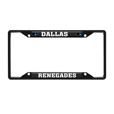 Dallas Renegades License Black Plate Frame - ShopTheUFL