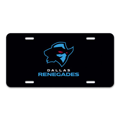 Dallas Renegades Flat Metal License Plate - ShopTheUFL