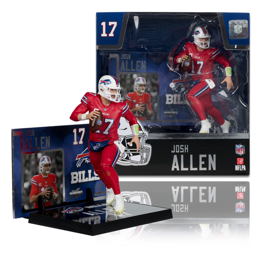 Josh Allen w/Red Color Rush Jersey (Buffalo Bills) NFL Factory Sealed ...