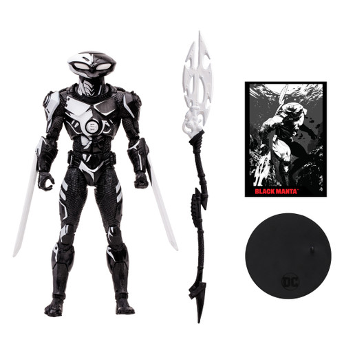 Black Manta Line Art (Page Punchers) Gold Label 7" Figure w/Batman ...