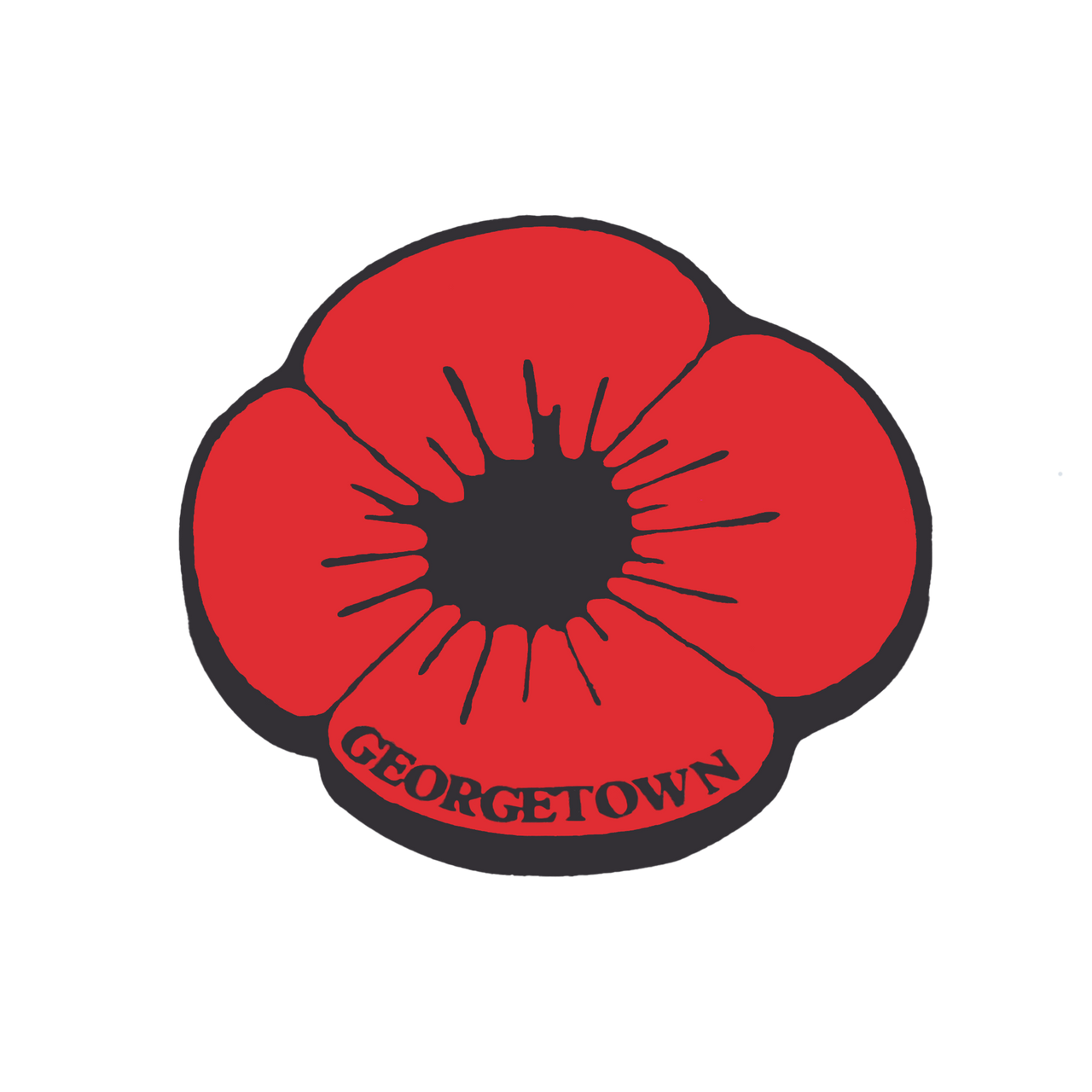Red Georgetown Poppy Magnet