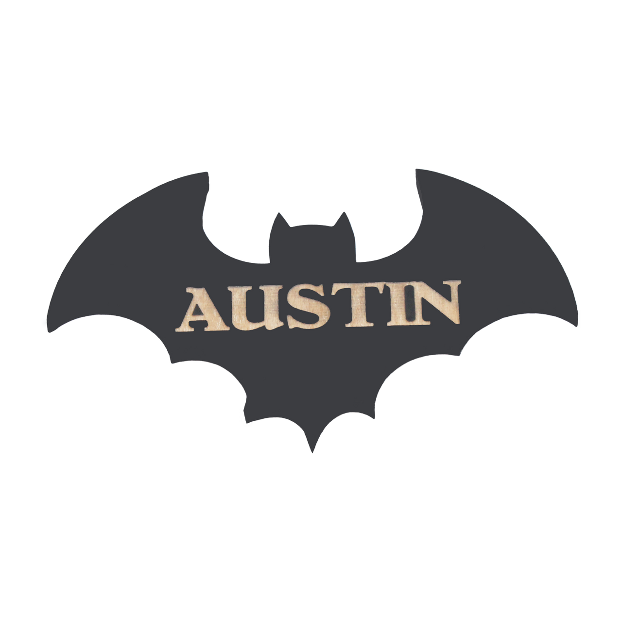 Black Austin Bat Magnet