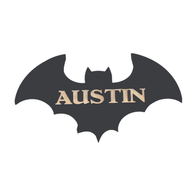 Black Austin Bat Magnet