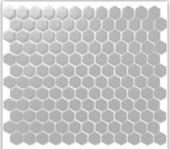 Roca CC Mosaics Hexagon 1" Gray Matte 12 x 12 Mosaic | Milford Tile ...