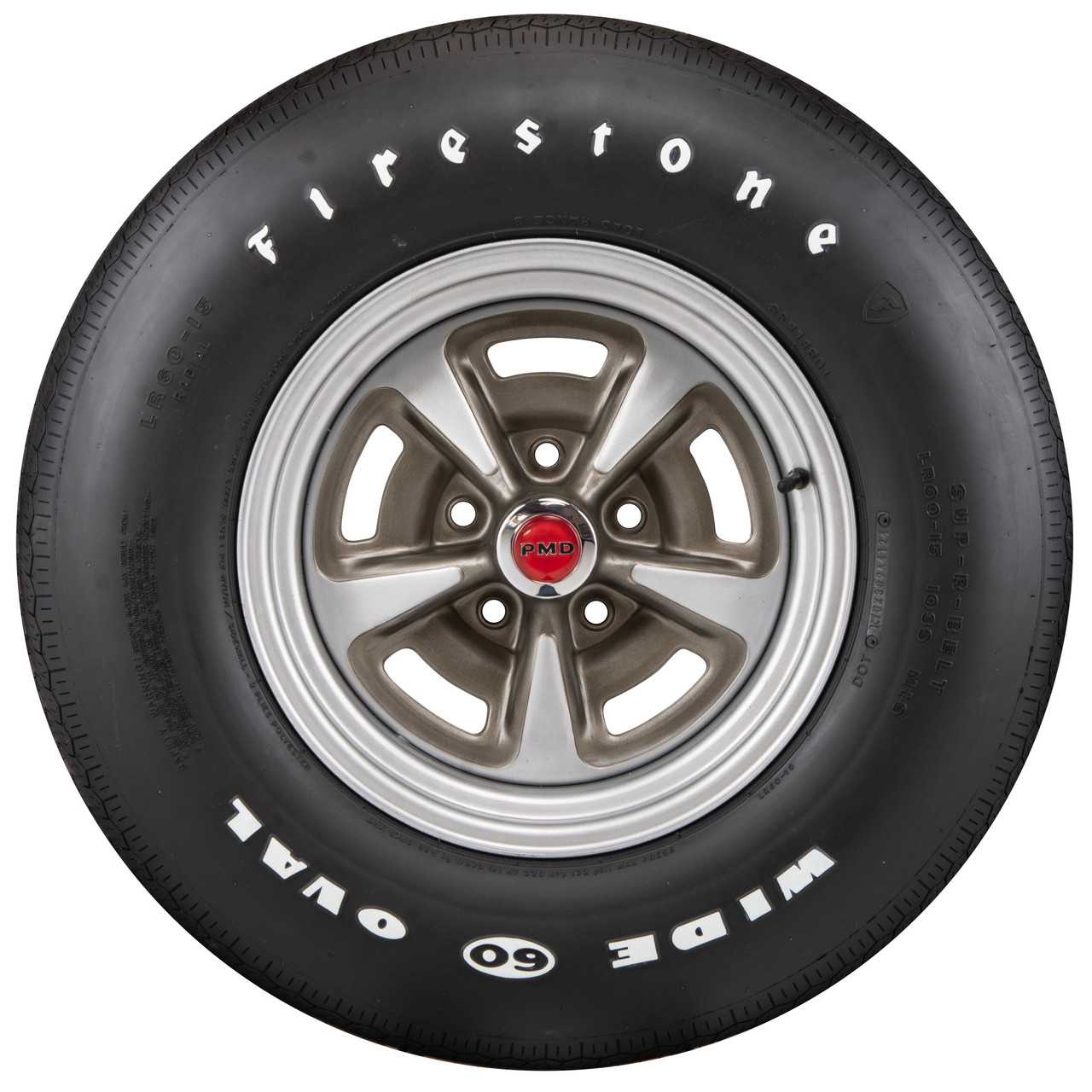 Firestone LR60-15 Wide Oval Raised White Letter (RADIAL) - Antique Tyres