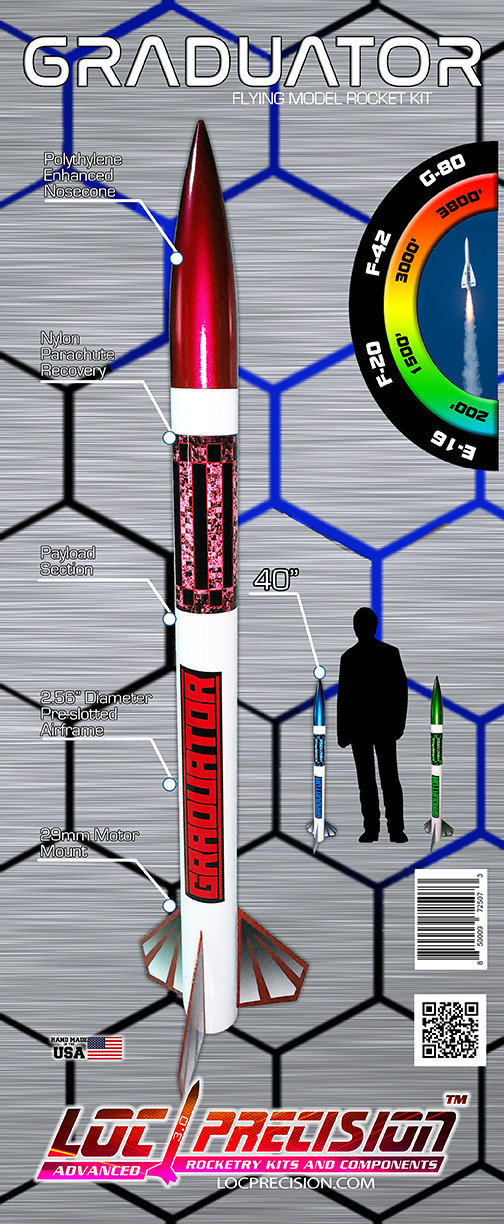 LOC Precision Flying Model Rocket Kit Graduator PK-16