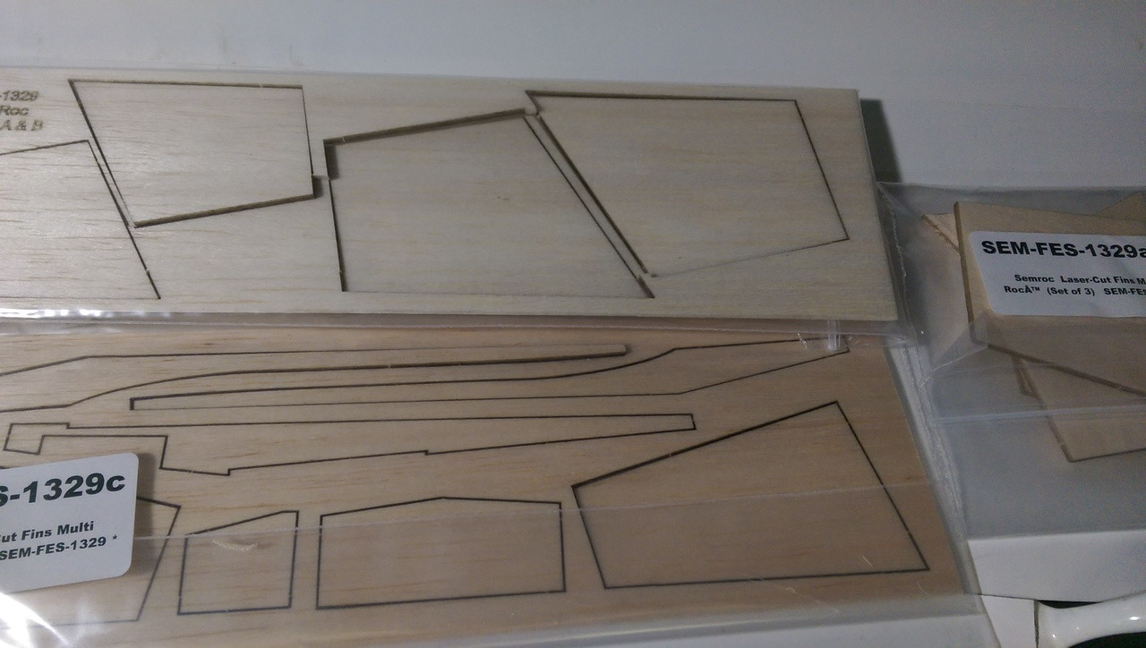 Semroc Laser-Cut Fins Multi Roc (Sheet A/B 3/32 Balsa Sheet C 1/6 Balsa ...