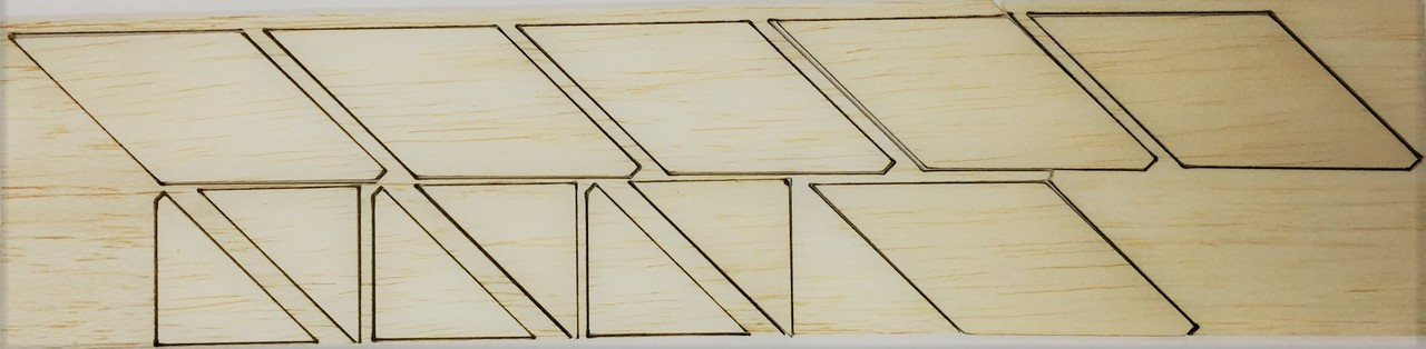 Semroc Laser-Cut Fins Black Hole Space Probe 3/32 Balsa Sheet SEM-FES-1426