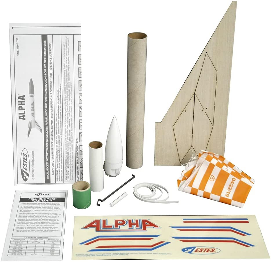 Estes Flying Model Rocket Kit Alpha Single Bulk Pack Kit No fancy ...