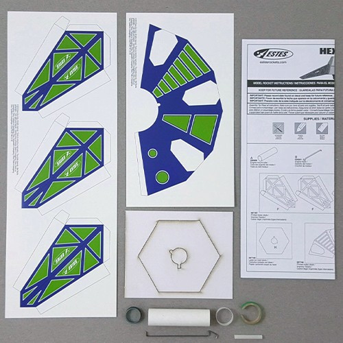 Estes Flying Model Rocket Kit Hex-3 7263