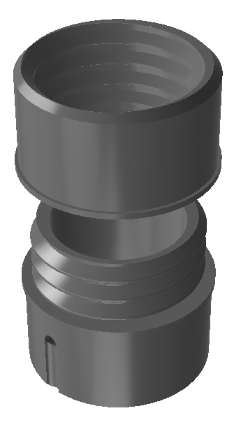 Semroc Coupler CPL-50 Screw Together 2 pieces(1pk) SEM-CPLS-50-PETG