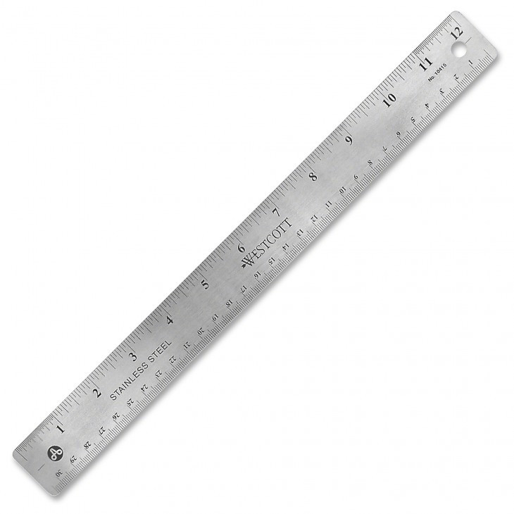 Westcott 12" Stainless Steel Ruler 10415