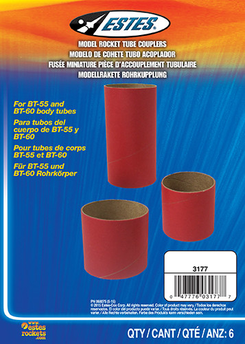 Estes Accessory Model Rocket Tube Couplers for BT-55 & 60 Body Tube(2pk ...