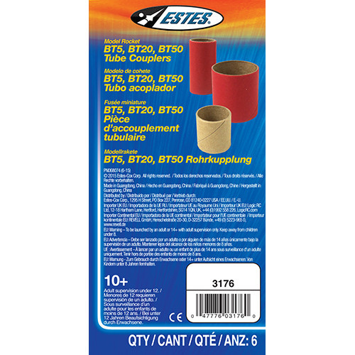 Estes Accessory Model Rocket Tube Coupler for BT-5, 20, 50 3176