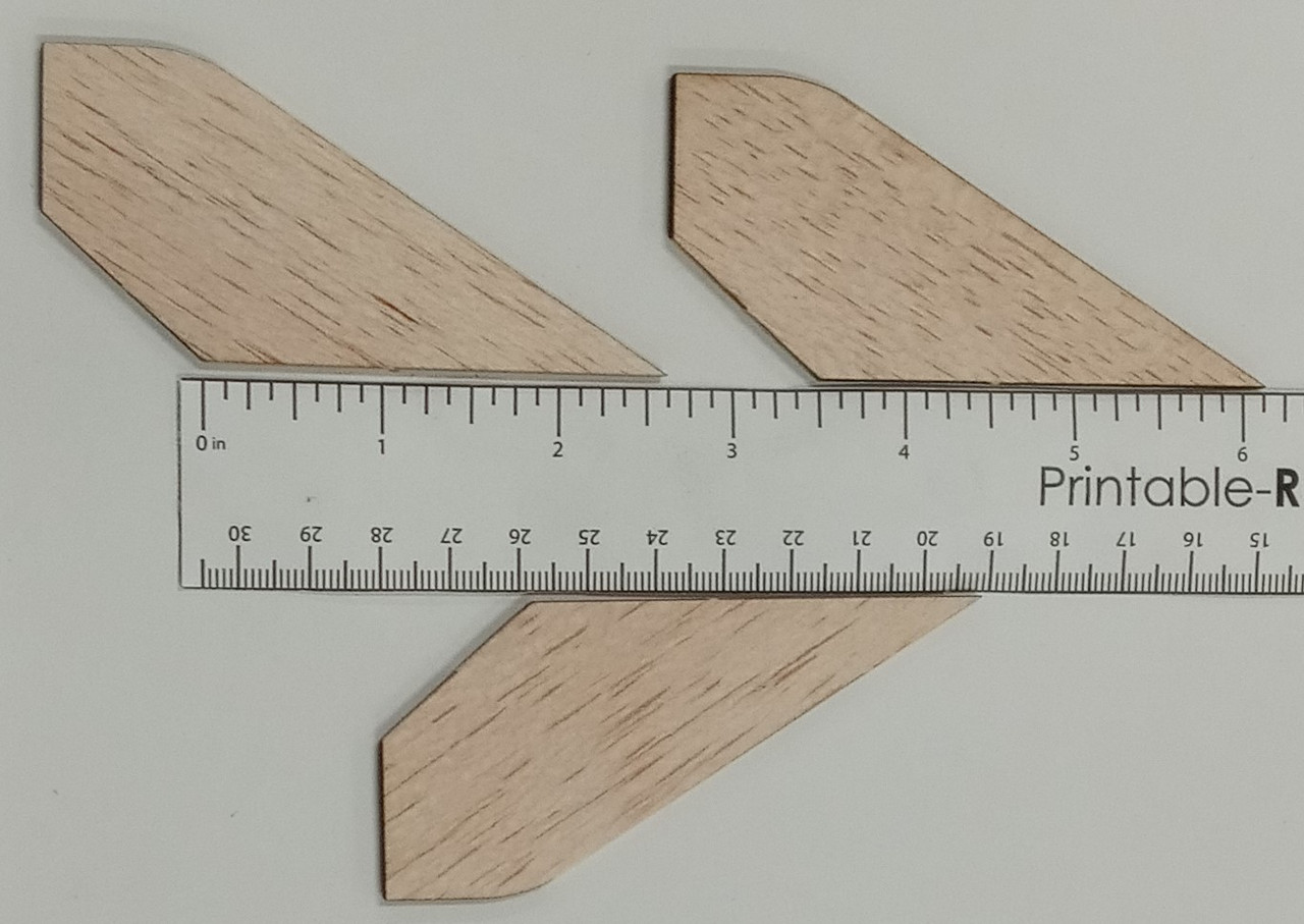 Semroc Laser-Cut Fins Estes Scamp 3/32" Balsa SEM-FES-1286