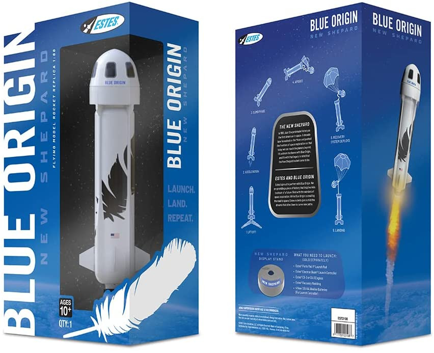 Estes Flying Model Rocket Kit Blue Origin New Shepard EST 2198