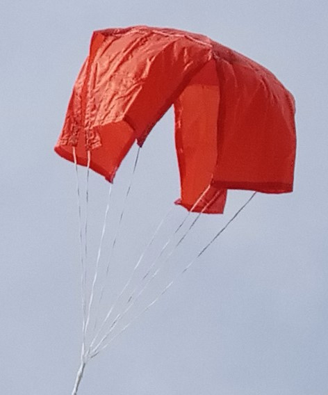Top Flight Parachute Competition Orange X-form 18" Thin Rip Stop Nylon
