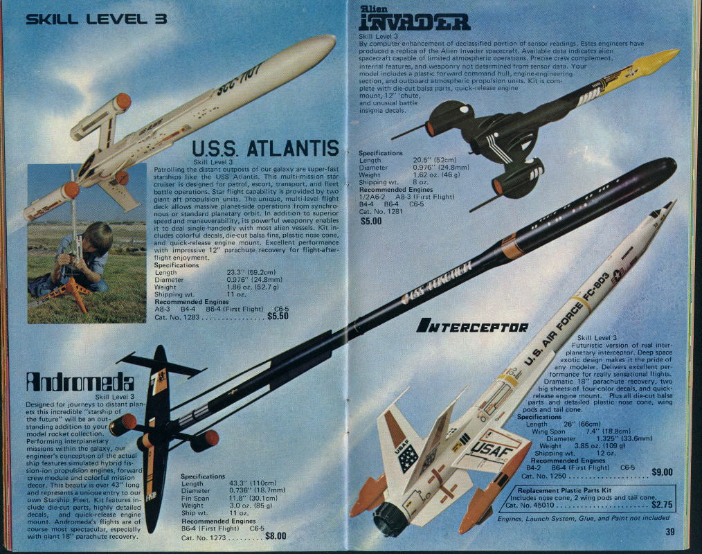 NewWay Clone Flying Model Rocket Kit Estes Alien Invader NWY-Invader