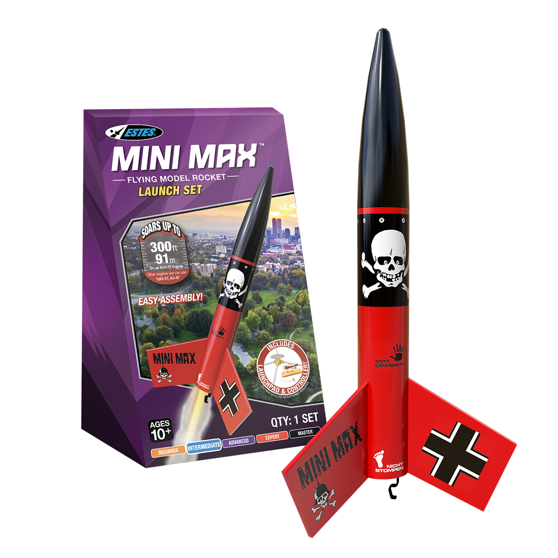 Estes Flying Model Rocket Mini Launch Set Mini Max EST 2445