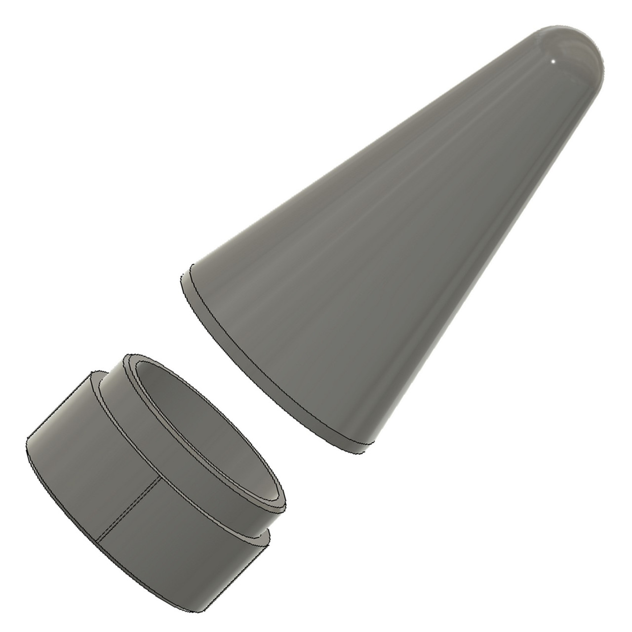 Semroc 3D Printed Nose Cone ST-18 3.4" Rounded Conical SEM-NC-1834-PETG