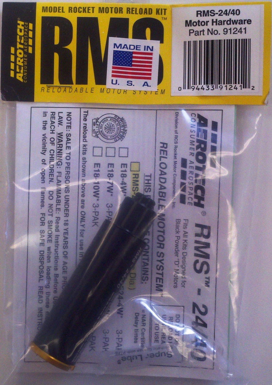 Aerotech RMS 24/40 Model Rocket Reload Motor Hardware Set(Casing ...