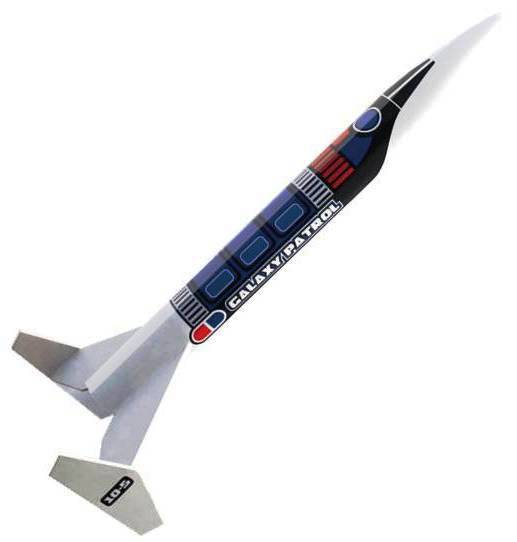 Custom Flying Model Rocket Kit Galaxy Patrol 10050