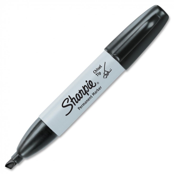 Sharpie Permanent Chisel Tip Marker Black 38281 ERO 9167 Black