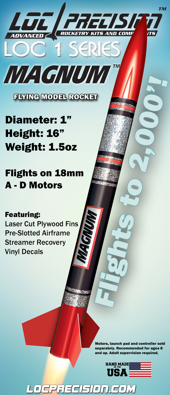 LOC Precision Flying Model Rocket Kit 1" Magnum