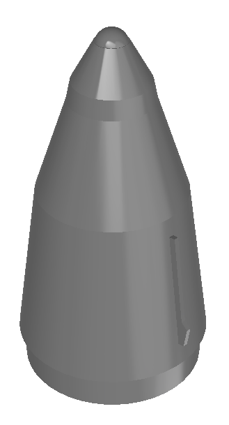 Semroc 3D Printed Nose Cone ST-11 Micro(MX) Mars Lander SEM-NC-11ML-SLA