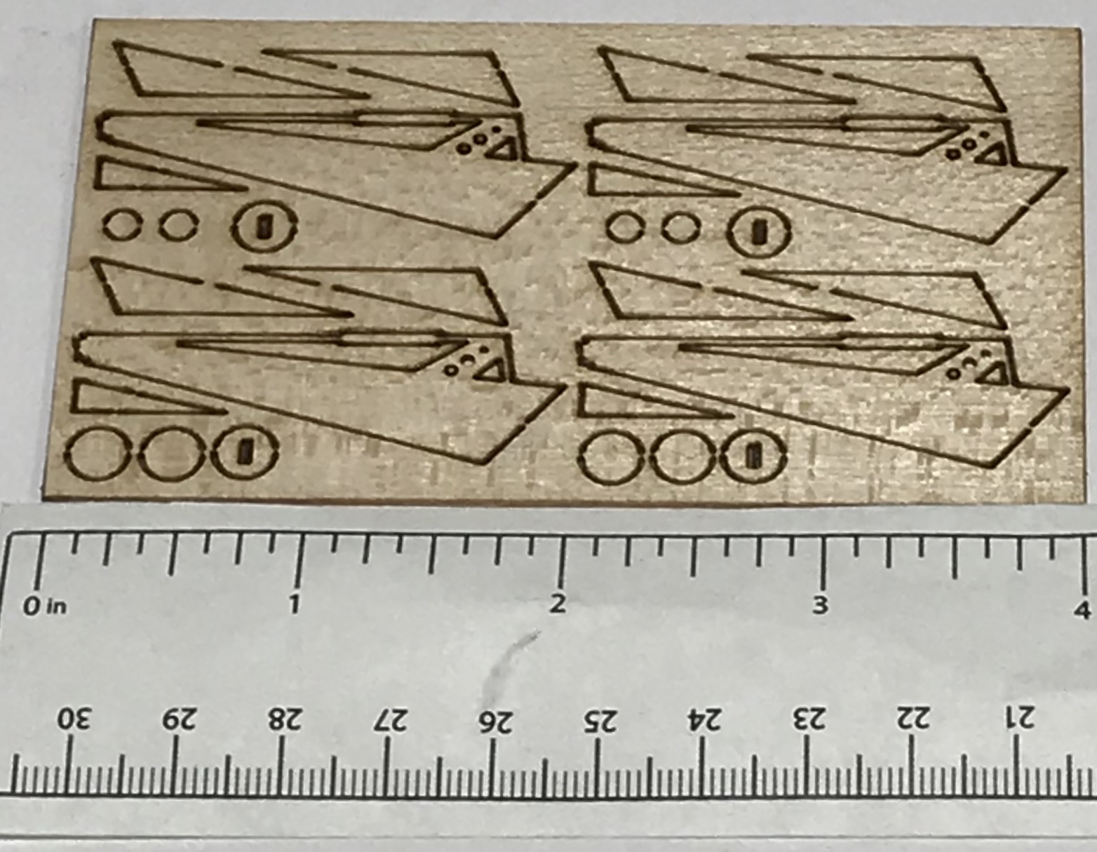 Semroc Laser-cut Fin Set Micro(MX) Mars Lander™ 1/32" Basswood, 1/8 ...