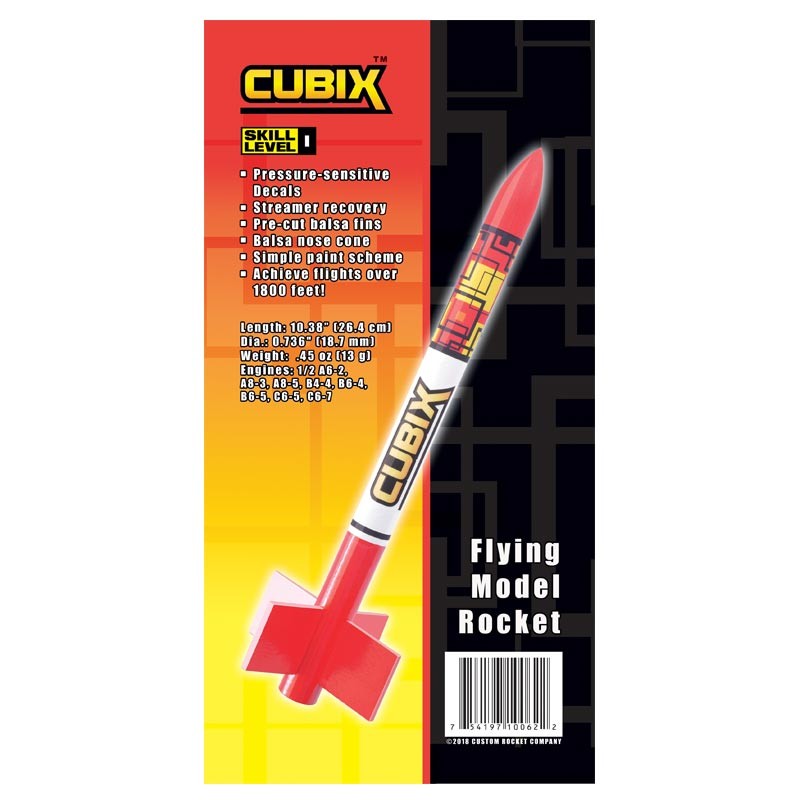 Custom Flying Model Rocket Kit Cubix 10062