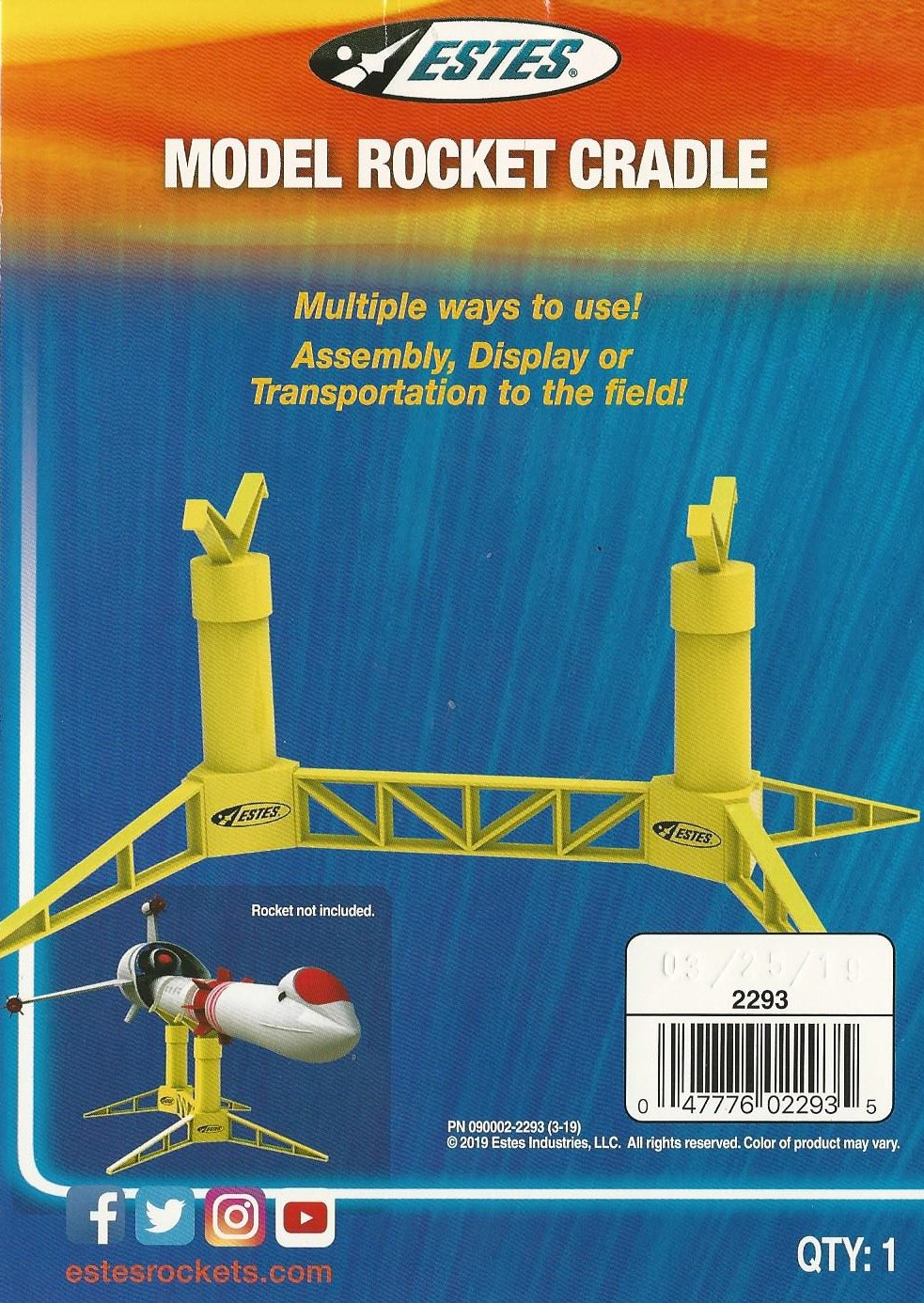 Estes Accessories Model Rocket Cradle 2293