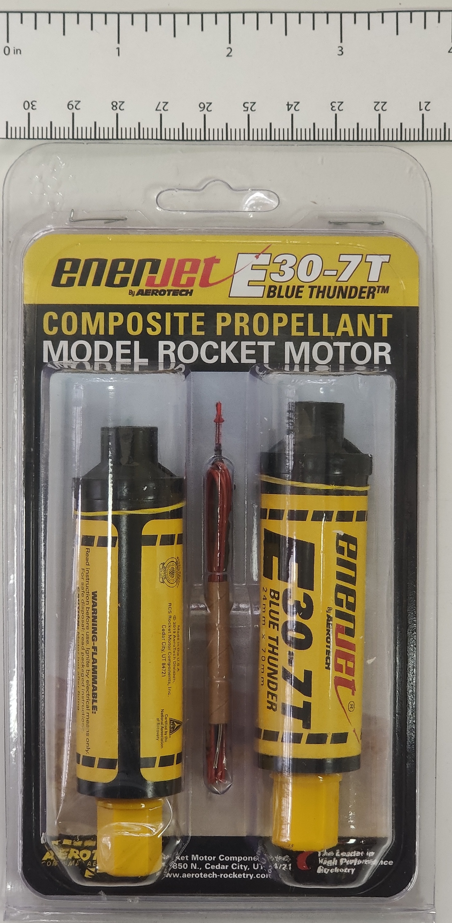 Aerotech 24mm Composite Model Rocket Motor Single Use E30-7T(2pk) AER 53007