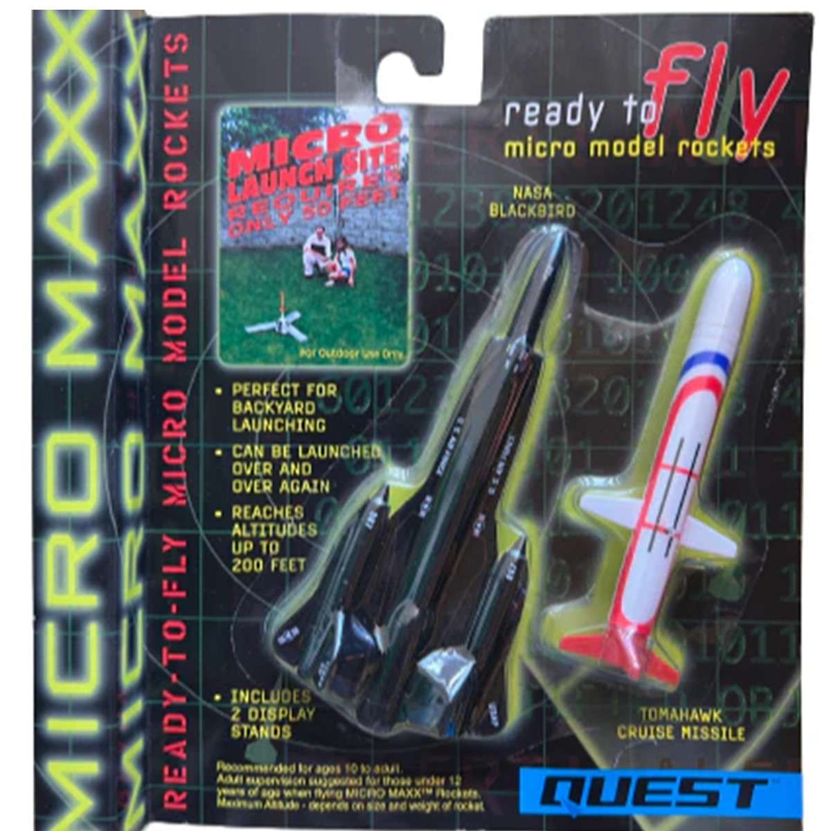 Quest Flying Model Rocket Kit Micro(MX) NASA Blackbird & Tomahawk ...