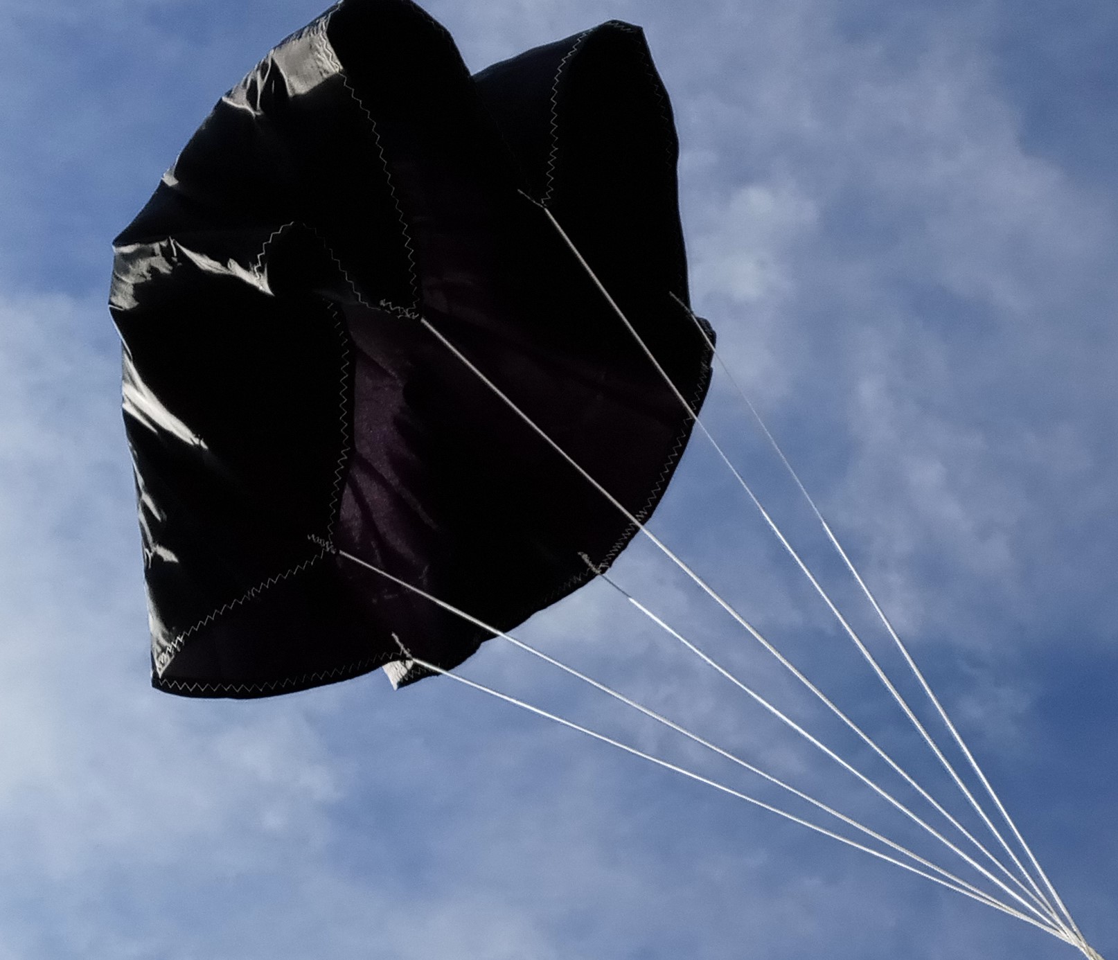 Top Flight Parachute Rip Stop Nylon 24" Black TOP-PAR-24 Black