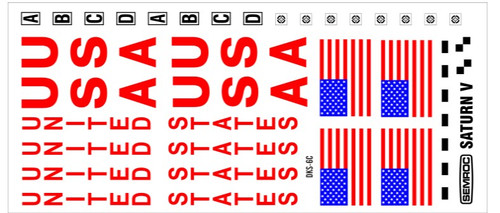 Semroc Decal - Saturn-V (Set of 2) SEM-DKS-6
