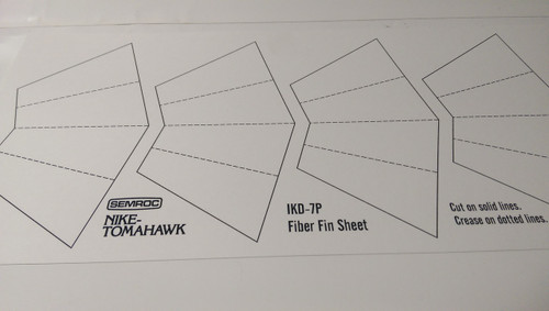 Semroc Paper Fins - Nike-Tomahawk SEM-IKD-7P