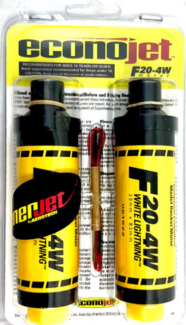 Aerotech 29mm Composite Model Rocket Motor Single Use F20-4W(2pk) AER 62004