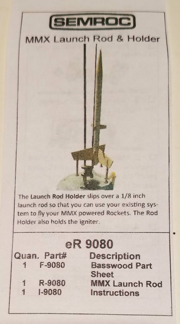 Semroc Instructions for Micro(MX) Launch Rod SEM-I-9080