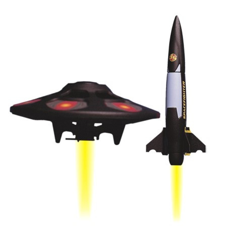 Quest Flying Model Rocket Kit Micro(MX) Space Fighter & Alien UFO 5642