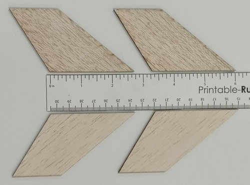 Semroc Laser-Cut Fins Estes Mean Machine 3/32" Balsa SEM-FES-1295